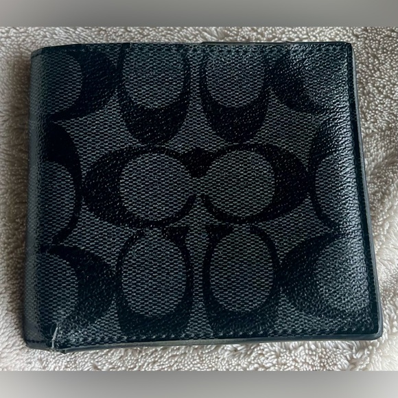 Coach | Bags | Coach Signature Wallet Grayblack Purse | Poshmark